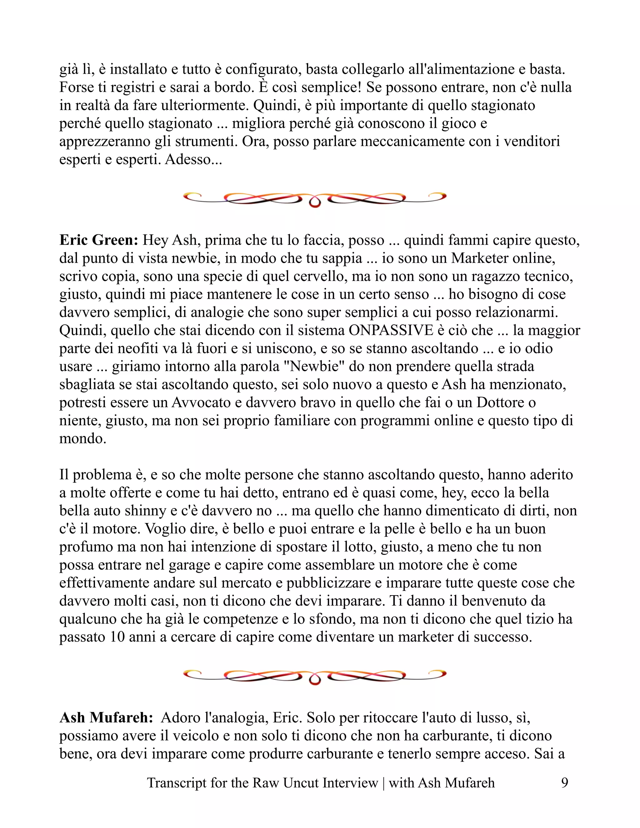 Italian interview transcript | PDF