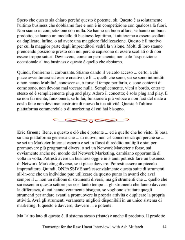 Italian interview transcript | PDF