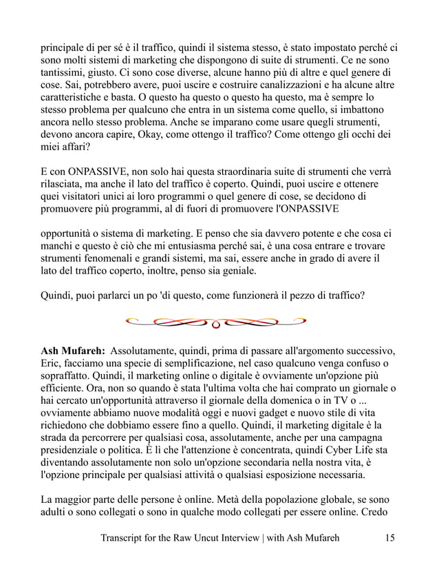 Italian interview transcript | PDF