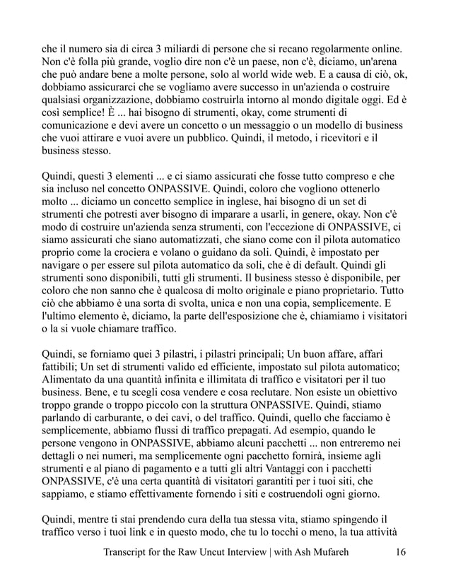 Italian interview transcript | PDF