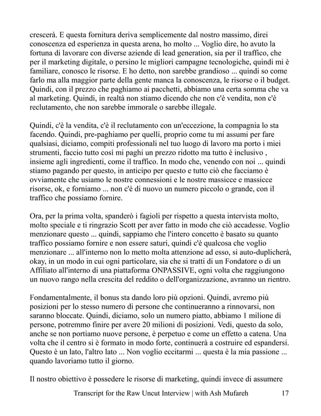 Italian interview transcript | PDF