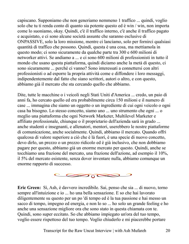 Italian interview transcript | PDF