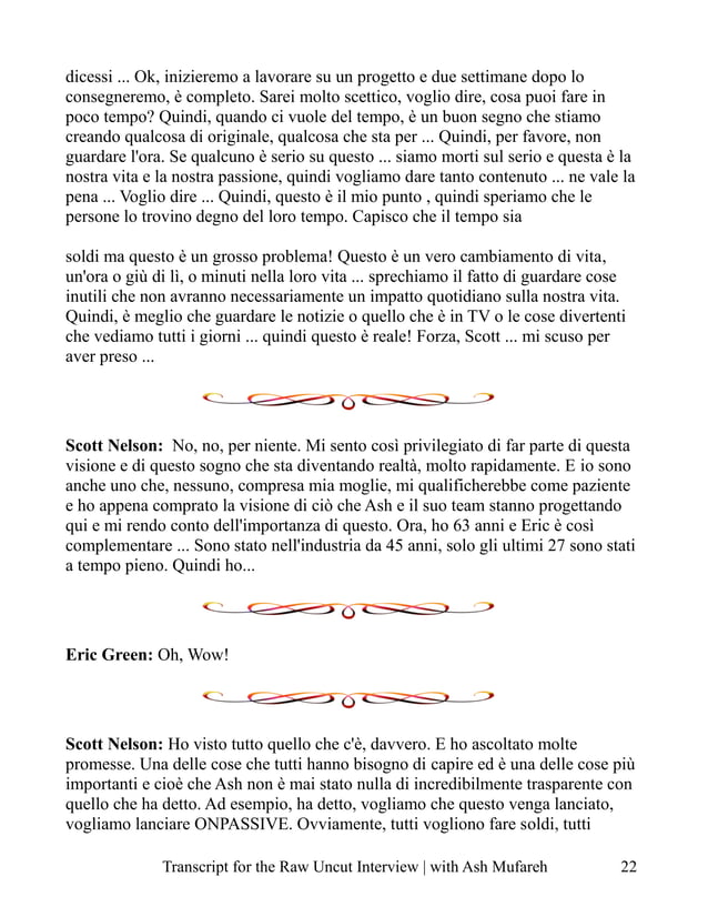 Italian interview transcript | PDF