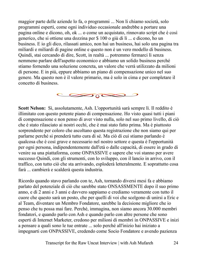 Italian interview transcript | PDF