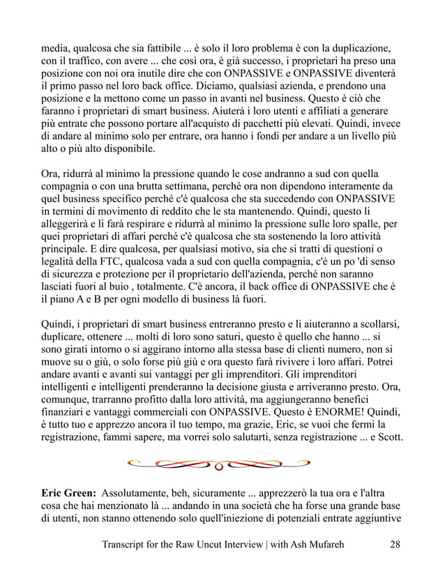 Italian interview transcript | PDF