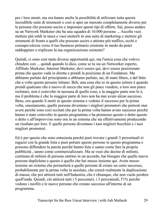 Italian interview transcript | PDF