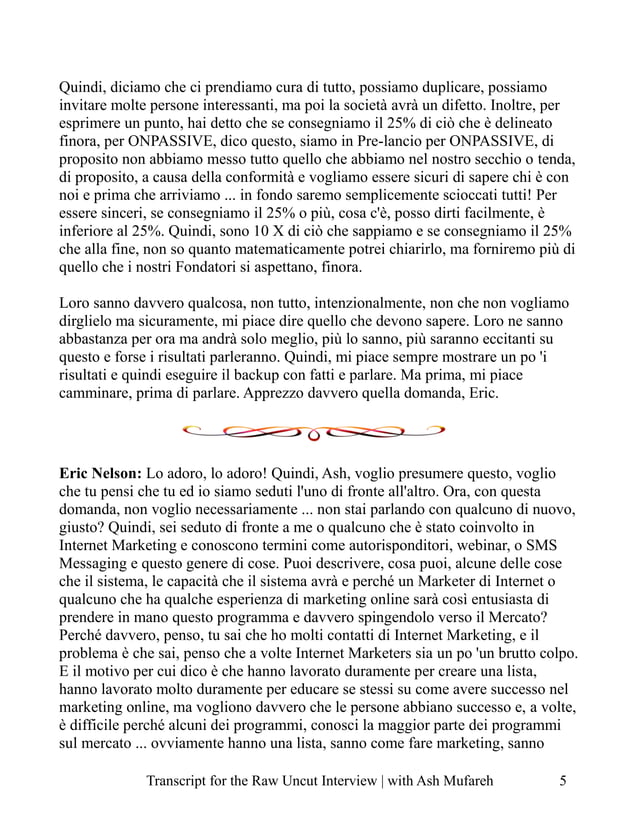 Italian interview transcript | PDF