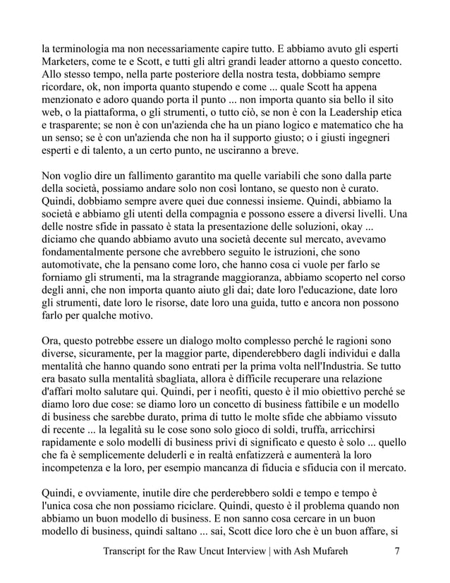 Italian interview transcript | PDF