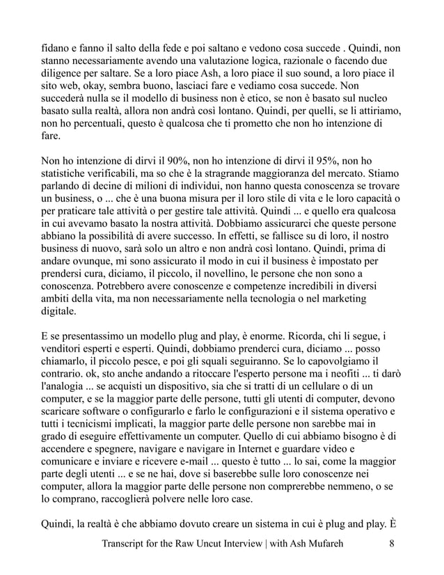 Italian interview transcript | PDF