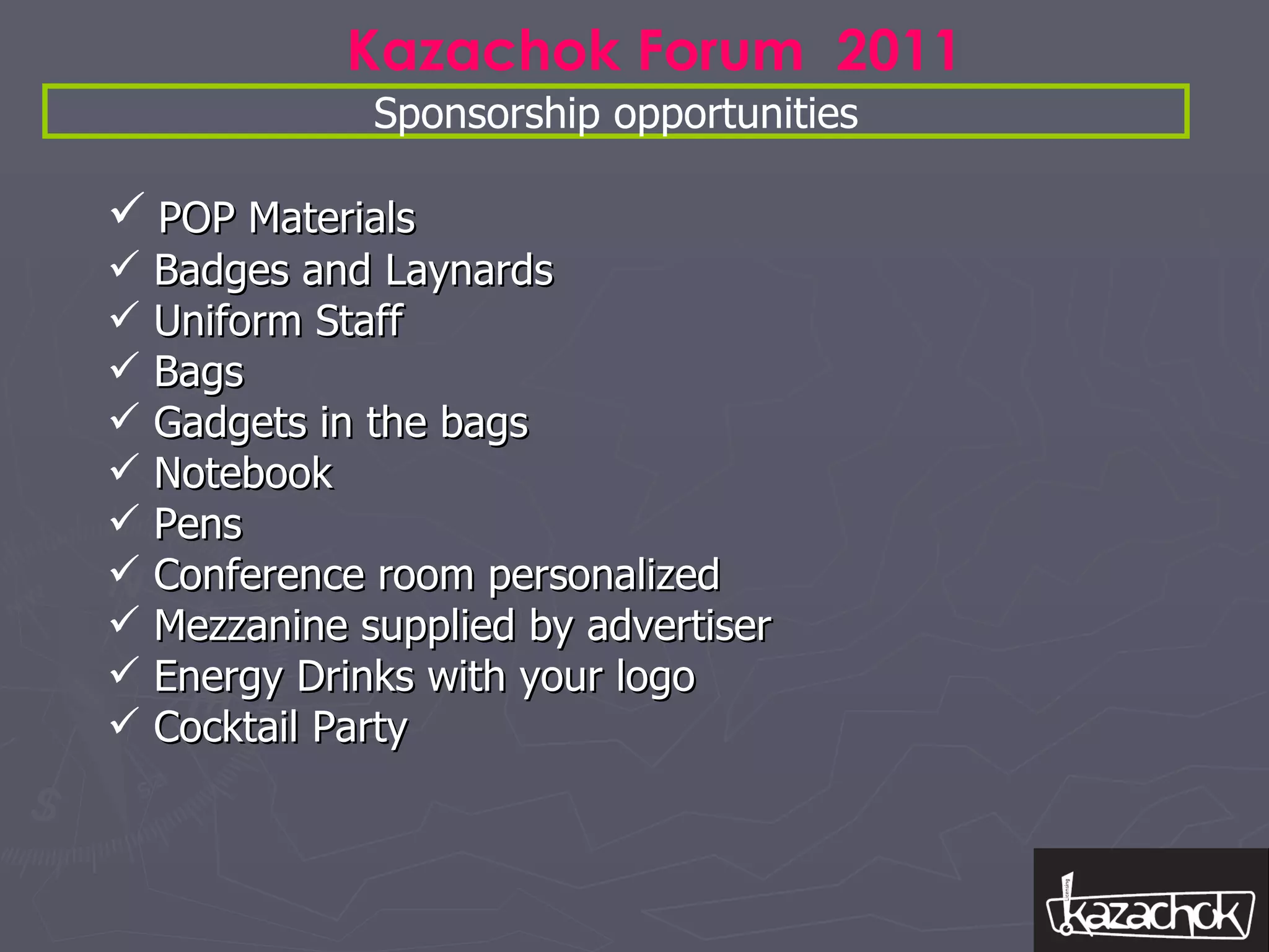 Italian Kazachok Forum 2011 | PPT