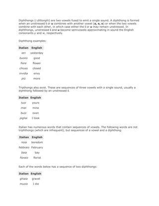 Italian Language Lessons | DOCX