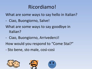 Italian lesson 3 | PPT