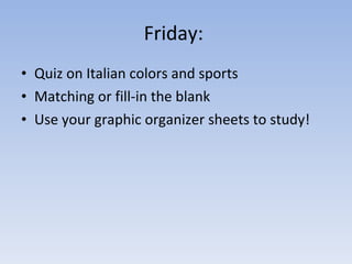 Italian lesson 3 | PPT