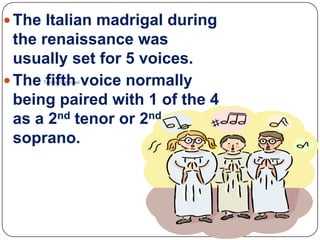 Italian Madrigal | PPTX