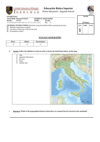 Italian Map | DOCX