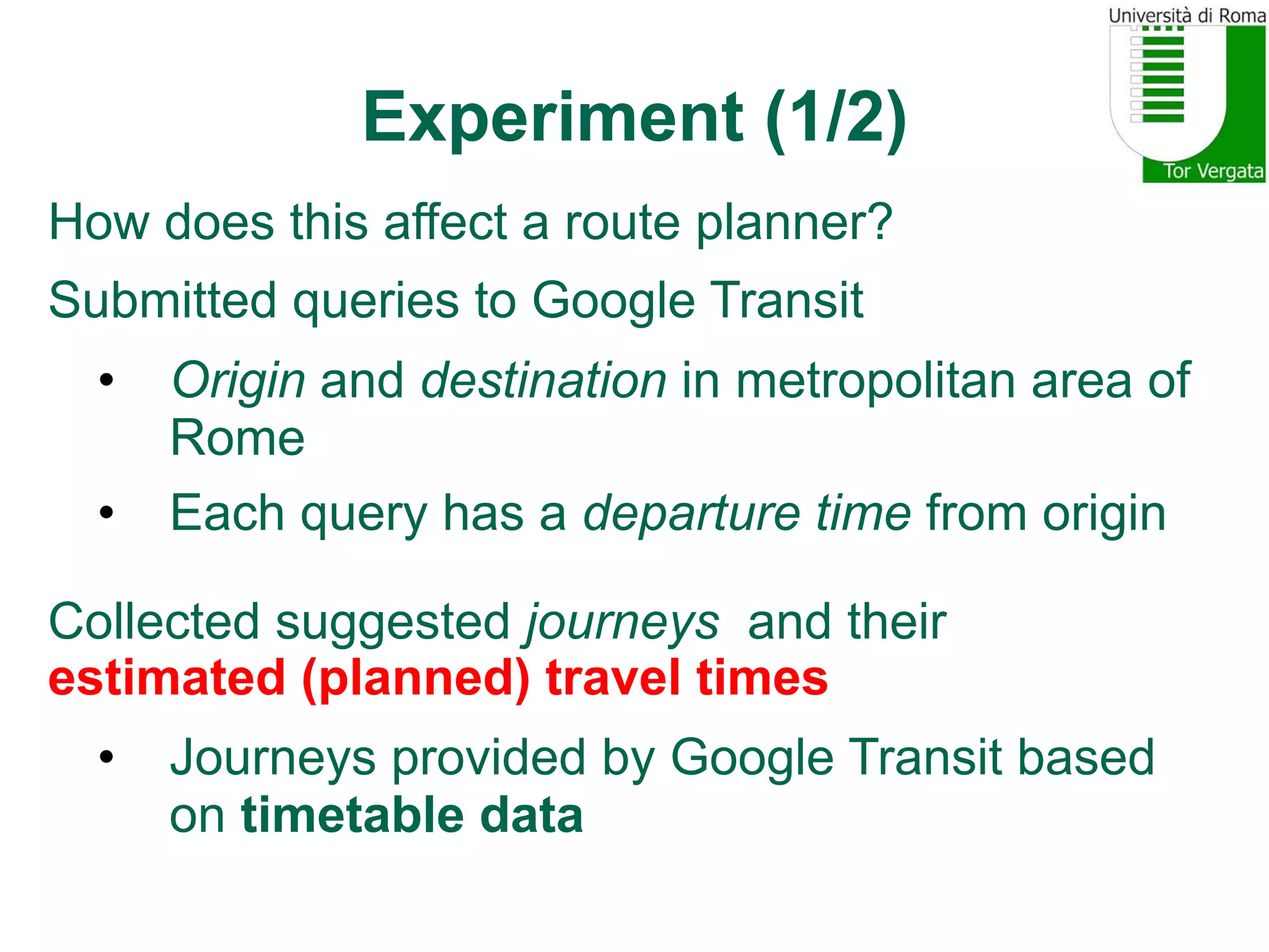 Smart Algorithms for Public Transport | PPT
