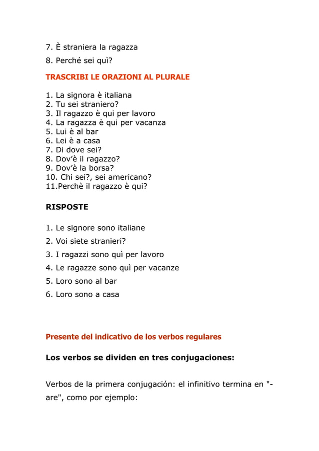 Italiano (curso básico) | DOC