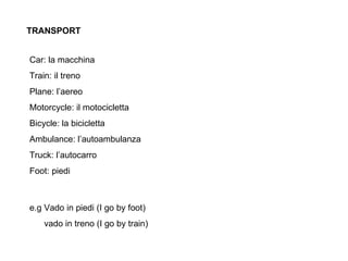 Italian ppt basic vocabulary | PPT