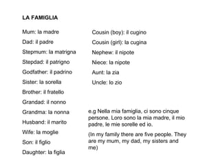 Italian ppt basic vocabulary | PPT