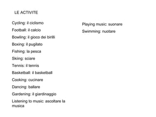 Italian ppt basic vocabulary | PPT