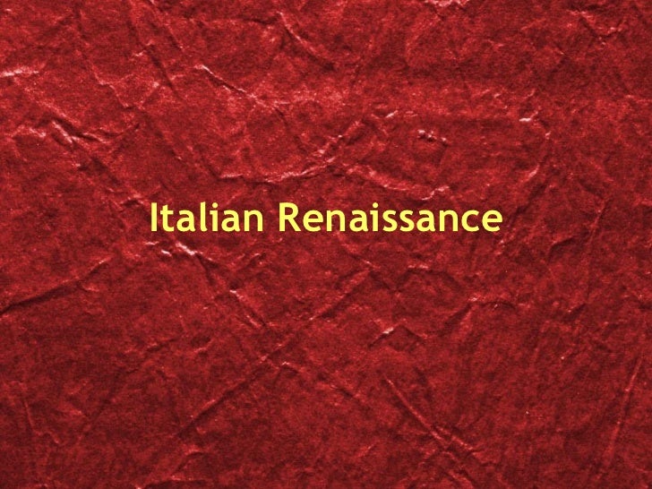 Italian Renaissance Powerpoint Designs