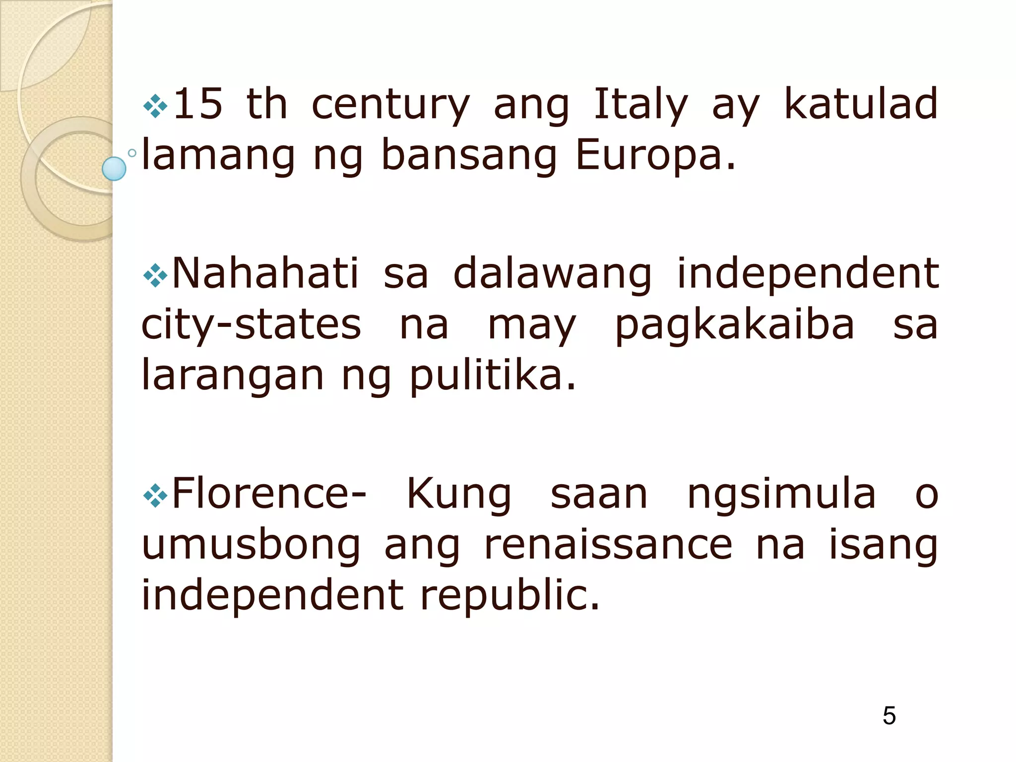 Italian renaissance | PPTX