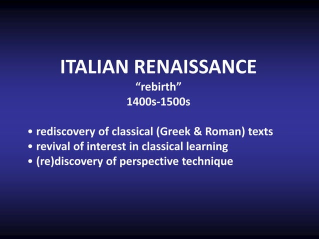 Italian Renaissance (2021) | PPT