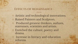 Italian renaissance philosophy ppt by Farida yasinzai | PPTX