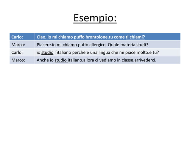 Italian revision 4 | PPT
