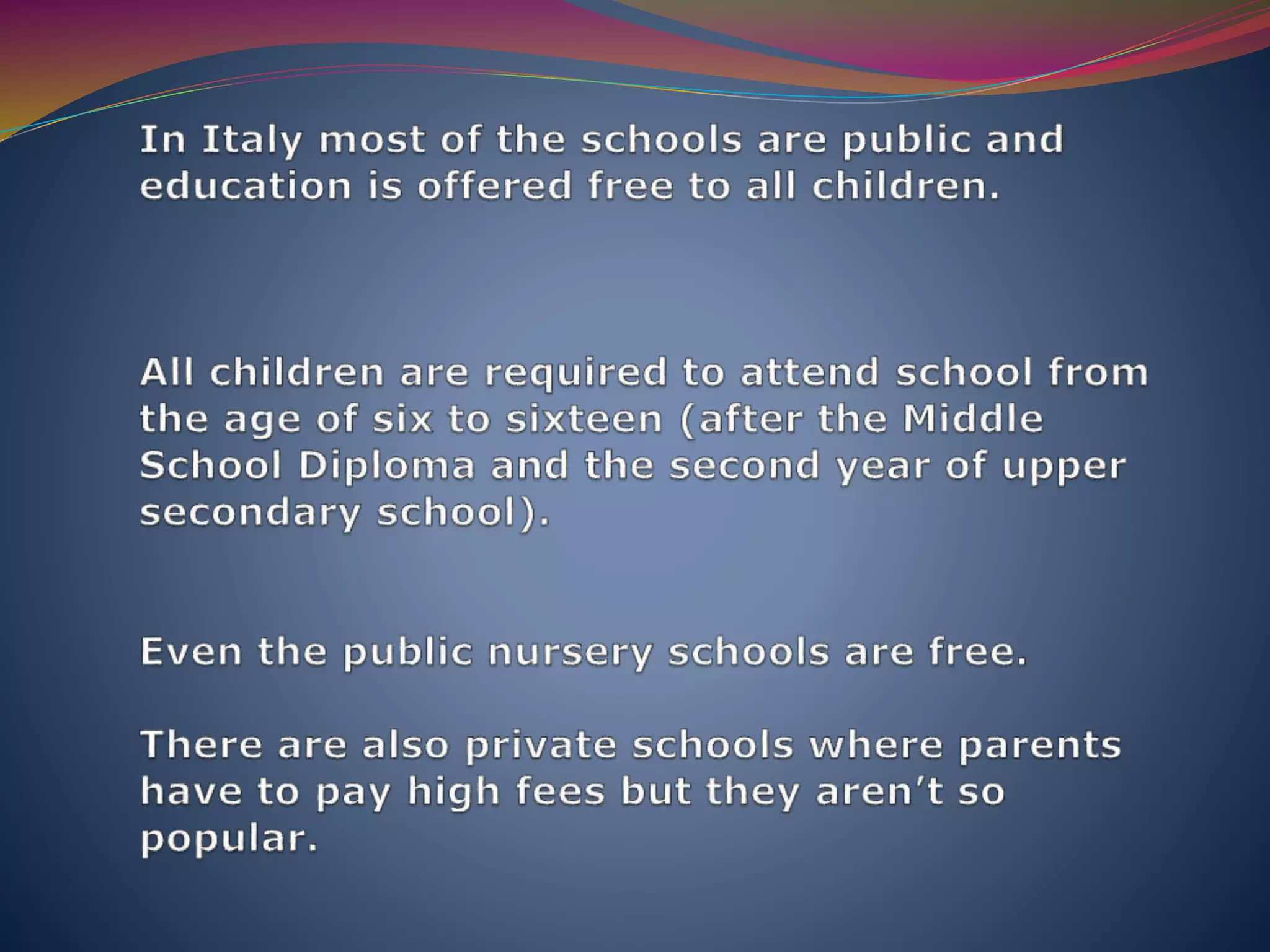 Italian school system | PPTX