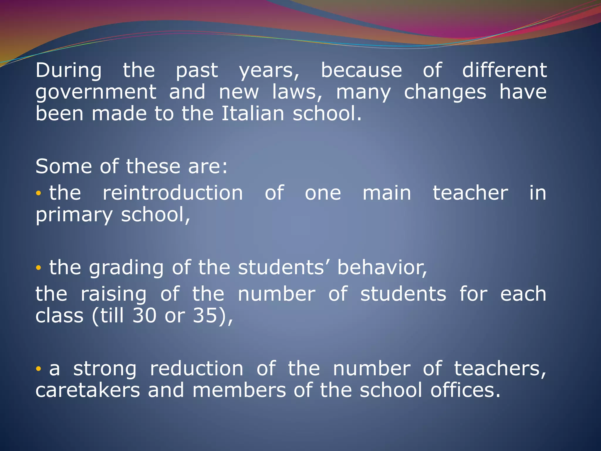 Italian school system | PPTX