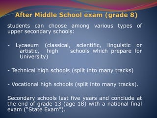 Italian school system | PPTX