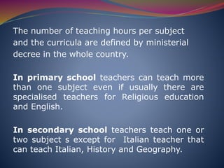 Italian school system | PPTX