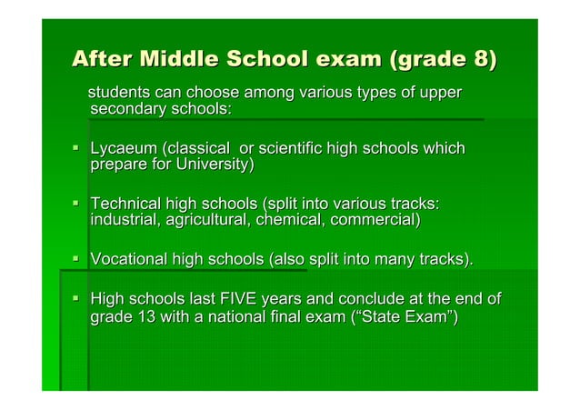 Italian School System | PPT