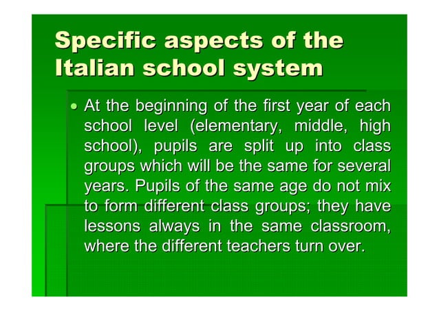 Italian School System | PPT