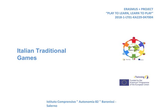 Italian traditional games | PPTX