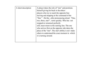 Italian traditional games | PPTX