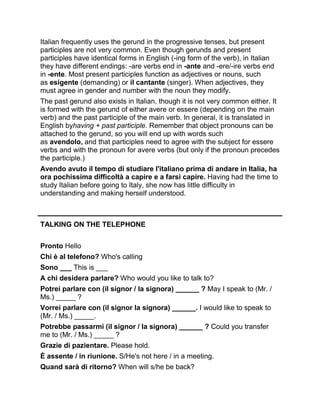 Italian V tutorial | PDF