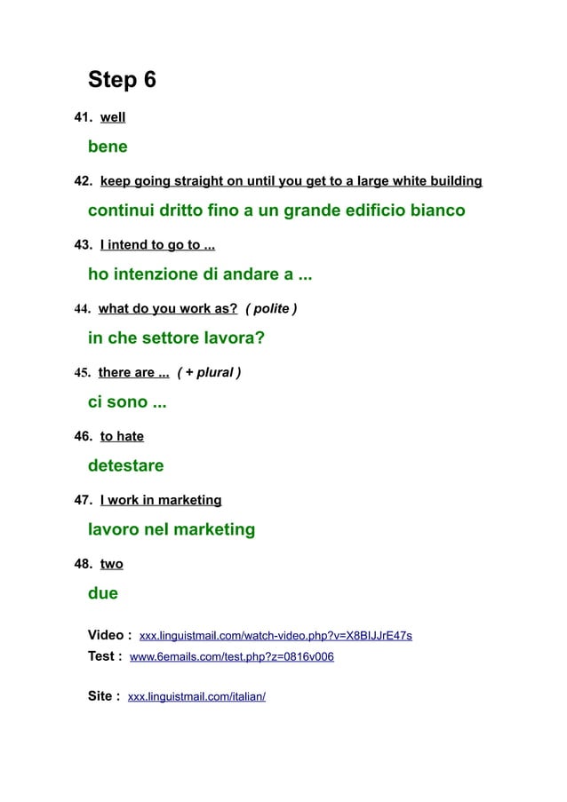 [vh01] Italian Vocabulary 80 Words, Expressions and Sentences | PDF