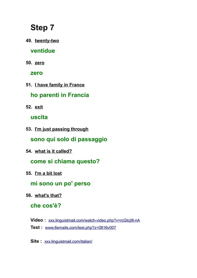 [vh01] Italian Vocabulary 80 Words, Expressions and Sentences | PDF
