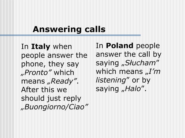 Italian vs. polish customs and languages | PPT