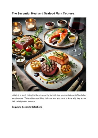 The Ultimate Italian Wedding Dishes for a Memorable Celebration | PDF