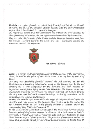 Italia, umbria e terni | PDF