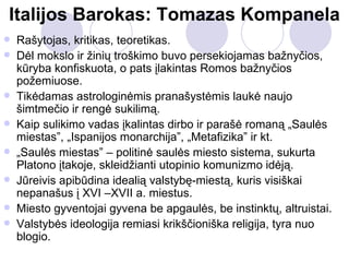 Italijos Anglijos Barokas | PPT