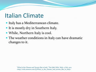 Italy | PPTX | Europe Travel | Travel Locations