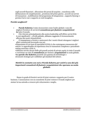 Fusioni e servizi di acquisizione | PDF