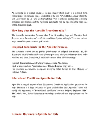 Italy apostille | DOCX