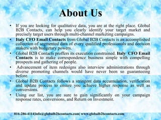 Italy cfo email contacts | PPTX