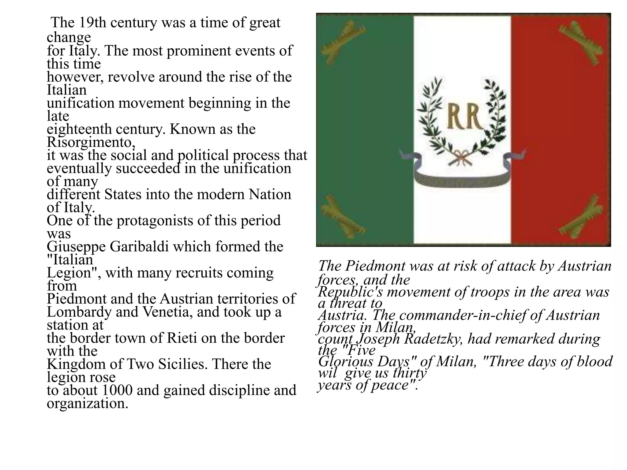 Italian national historical event | PPTX
