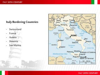A BRIEF ITALY 20TH CENTURY HISTORY | PPTX